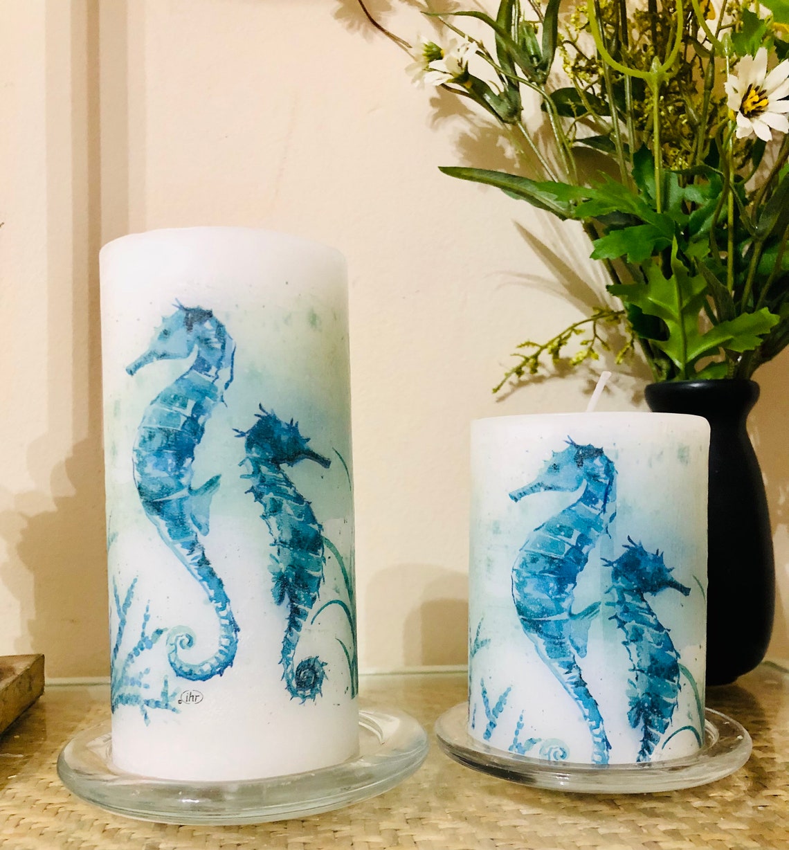 Handmade Sea Horse Candle Set: Sugar Sand Beach Scent - Etsy