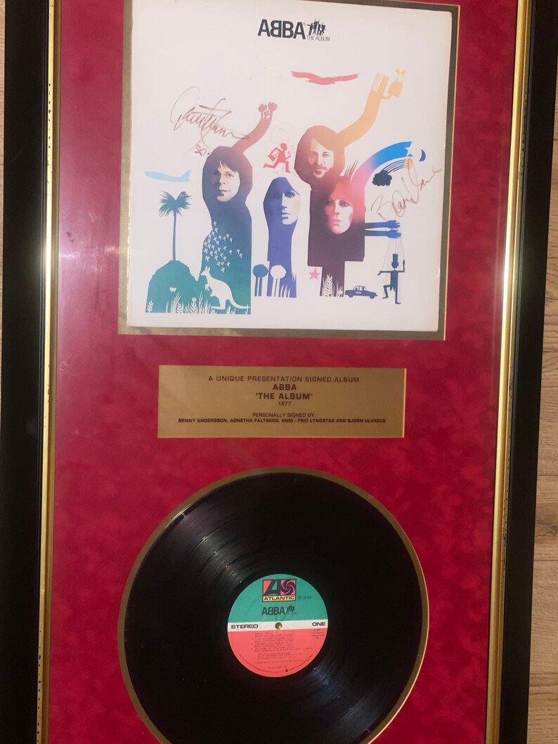 A Unique Presentation Signed Abba - Fully Autographed ‘the Album 1977 ...