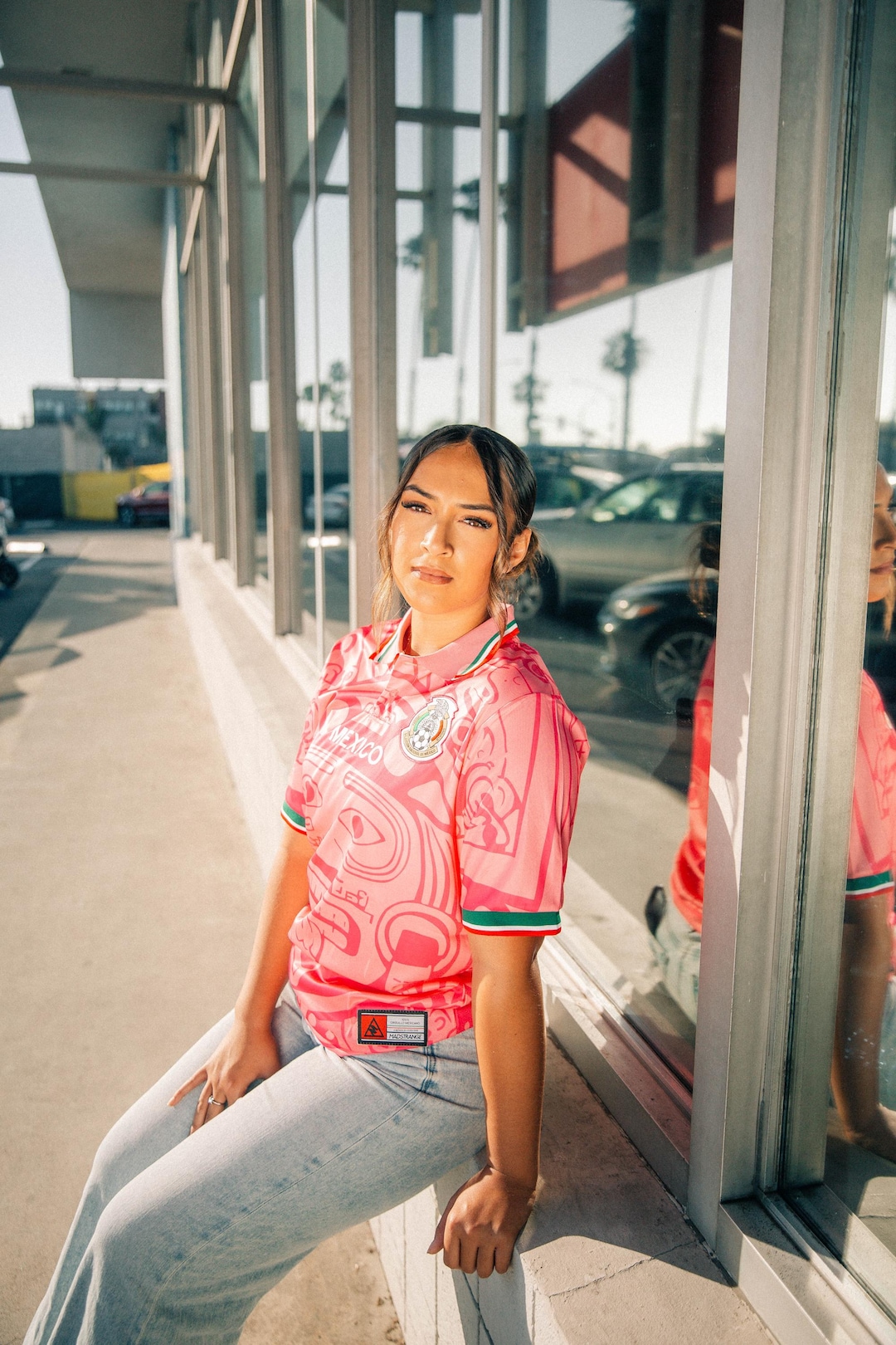 Pink Madstrange Mexico Soccer Jersey 1998 Calendario Azteca - Etsy