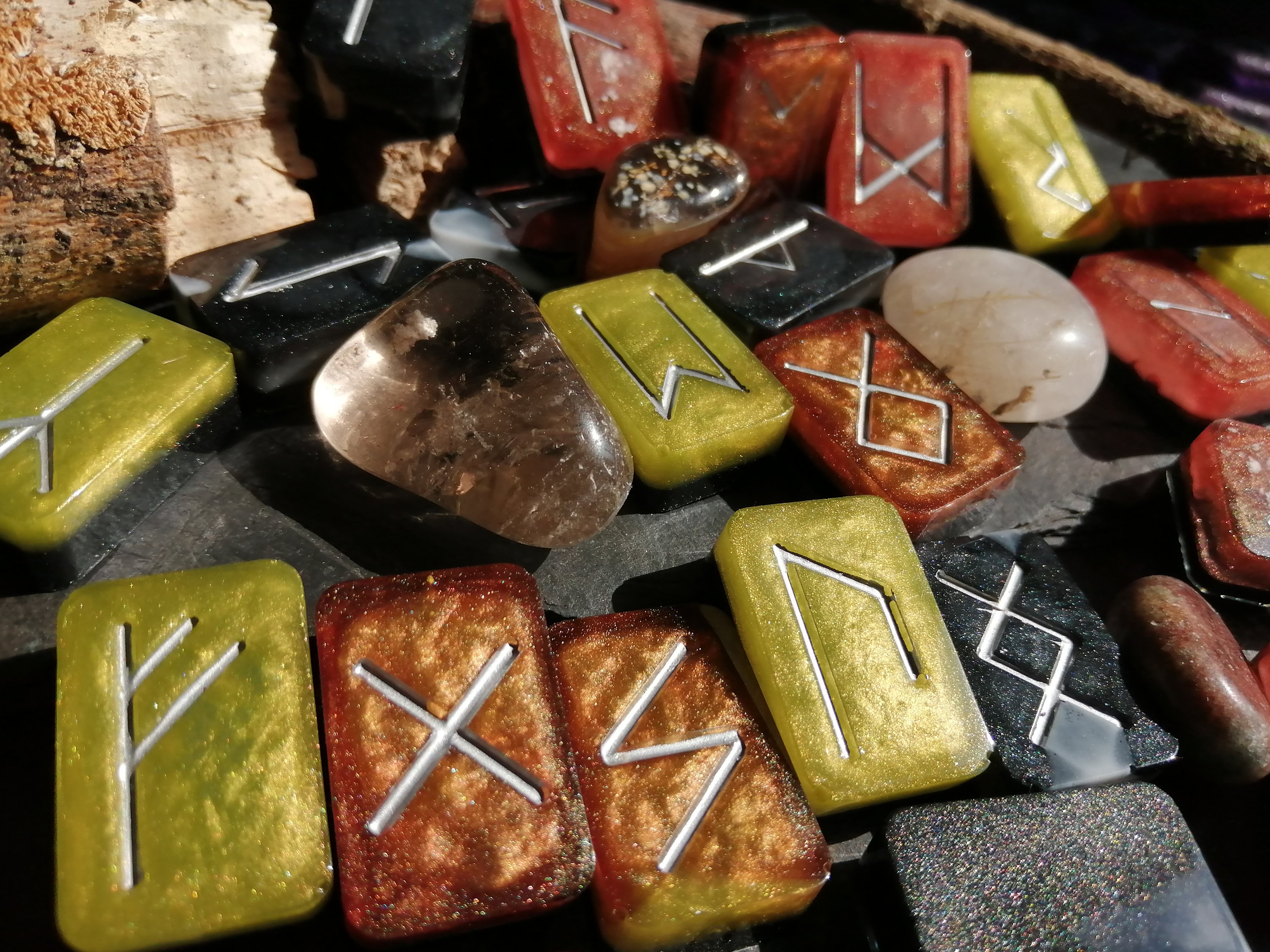 Nordic Rune Set Runensteine set Earth Runes Volle Magische | Etsy