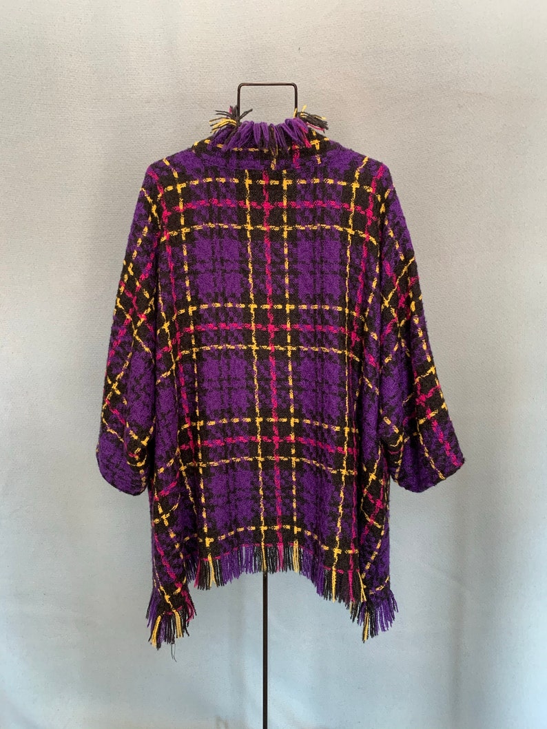 Purple Poncho Mohair Poncho Women's Poncho Women's | Etsy
