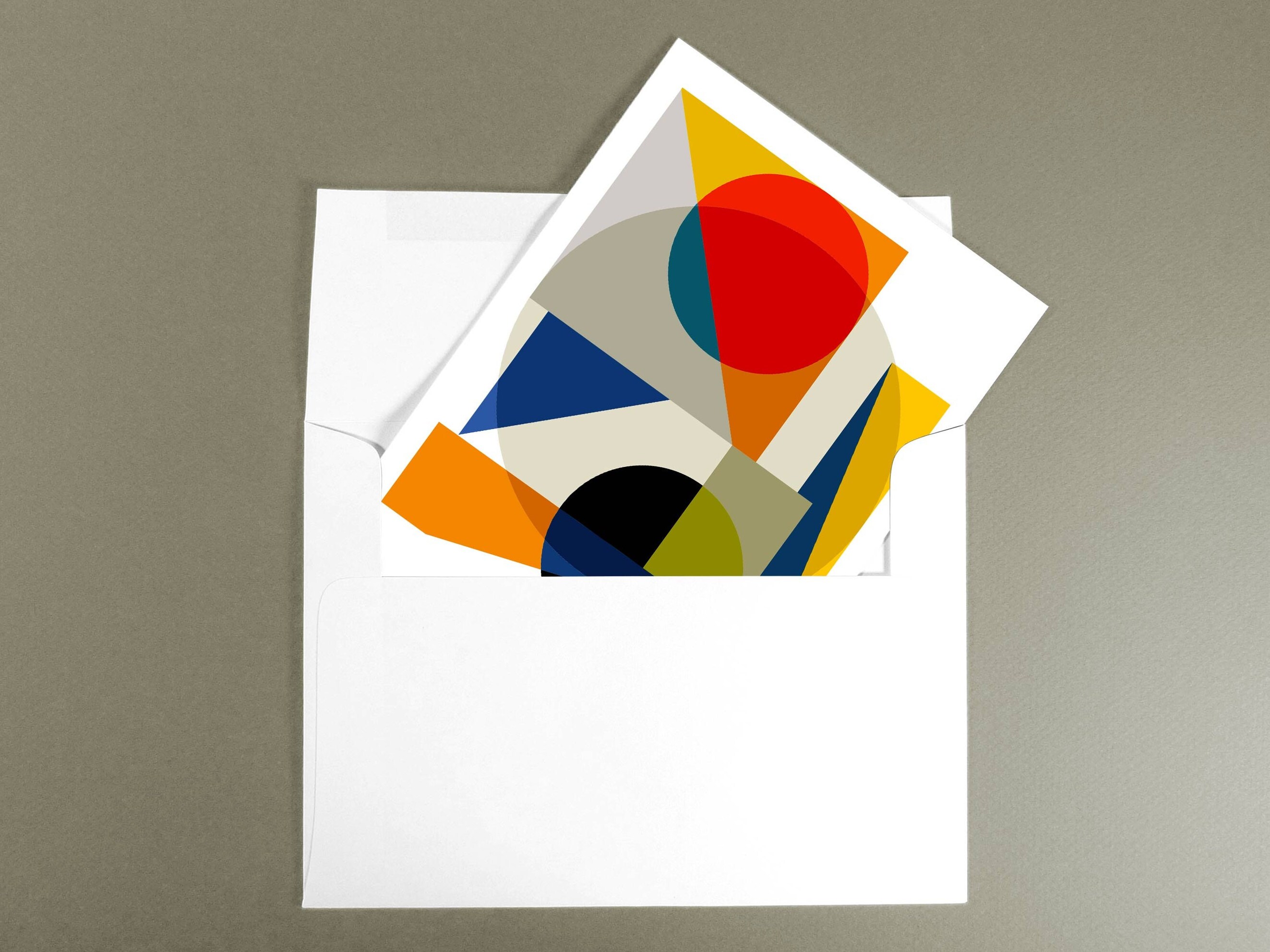 Abstract Designer Cards, Geometric Design, Art Card, Any Occasion Gift ...