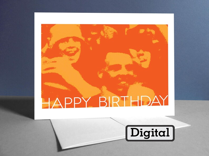 Cheering Crowd Birthday Card: Printable Typography Design (digital ...