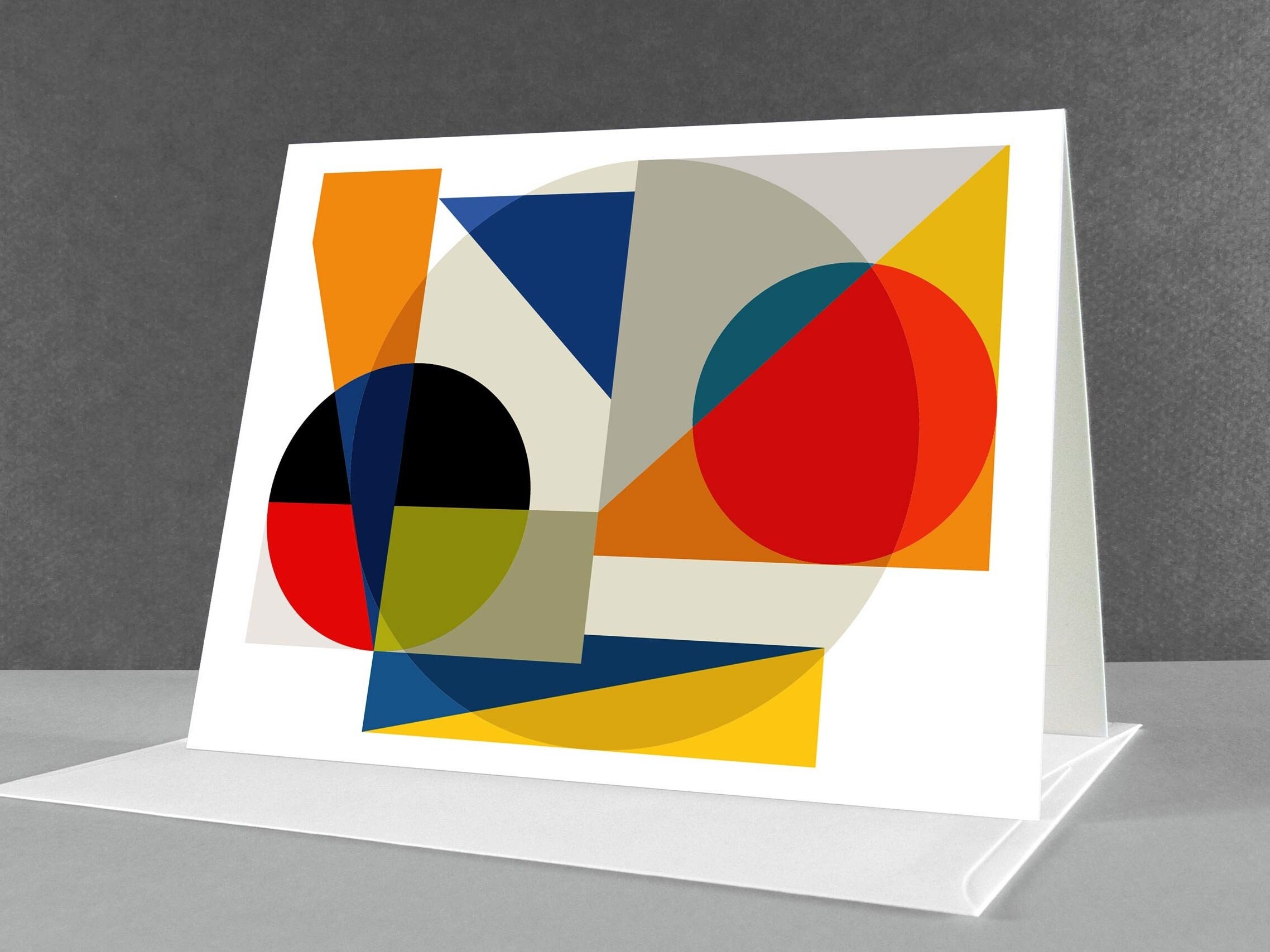 Abstract Designer Cards, Geometric Design, Art Card, Any Occasion Gift ...