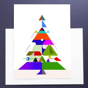 A Very Modern Christmas Card Series No.3 & 4, Abstract Holiday Cards ...