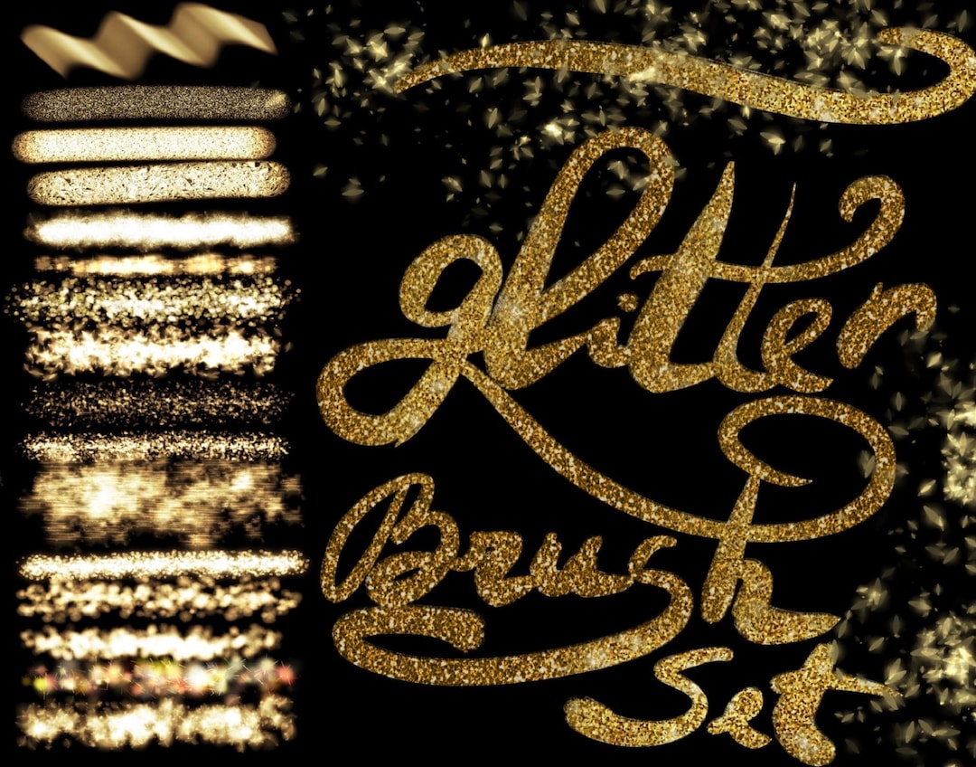 16 Glitter Brush Set for Procreate - Etsy