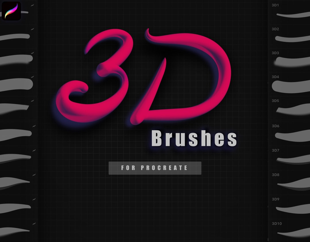 3D Brushes for Procreate - Etsy