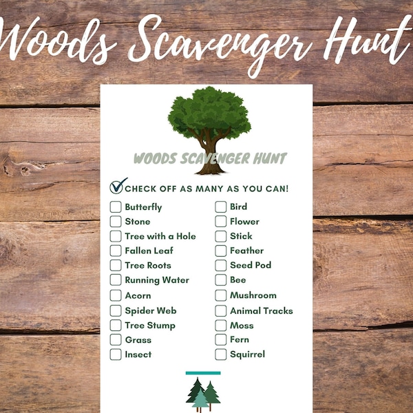 Scavenger Hunt in the Woods - Etsy