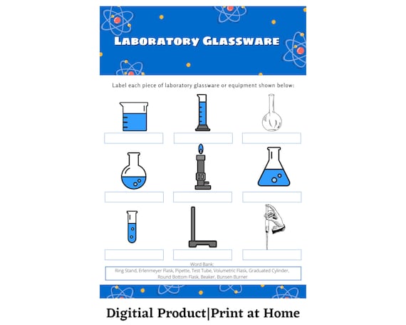 Chemistry Laboratory Glassware and Equipment Quiz Basic Lab | Etsy