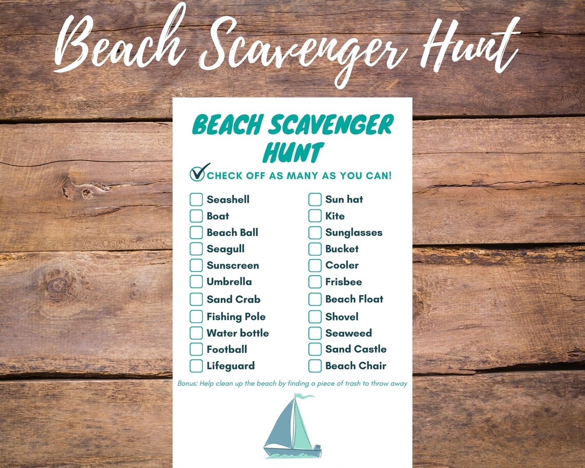 Beach Scavenger Hunt - Etsy