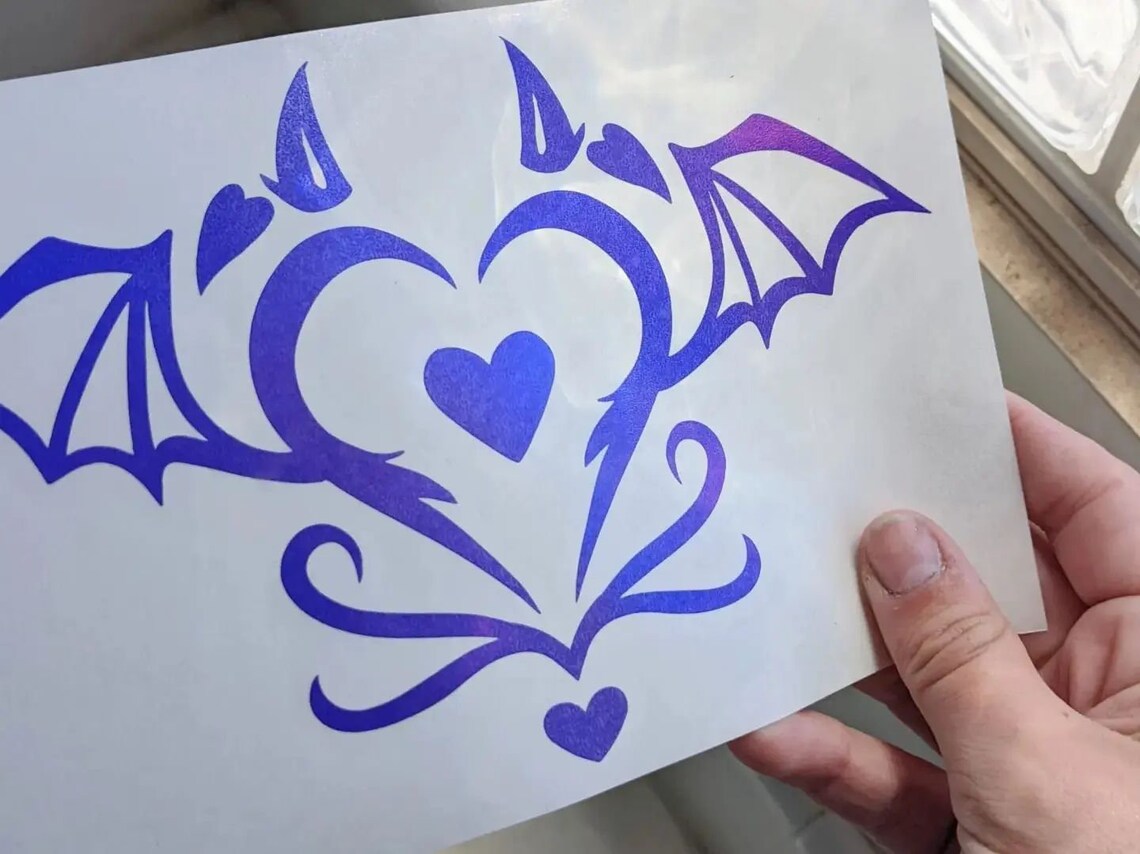 Lewd Crest Rune Holo Diecut Etsy