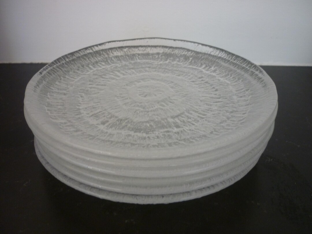 Iittala SOLARIS Six Medium 16.5cm Glass Plates Designed by Tapio ...