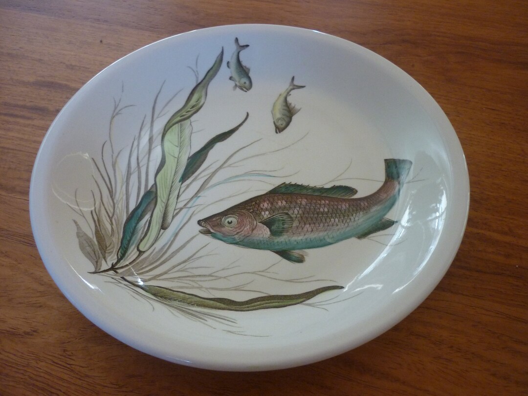 Johnson Bros England FISH Series 7 Number Seven Design Shallow Bowl ...
