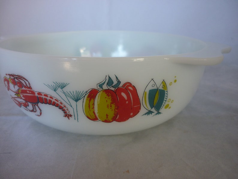 JAJ England Pyrex Lobster Medium Bowl Dish Great Condition Retro ...