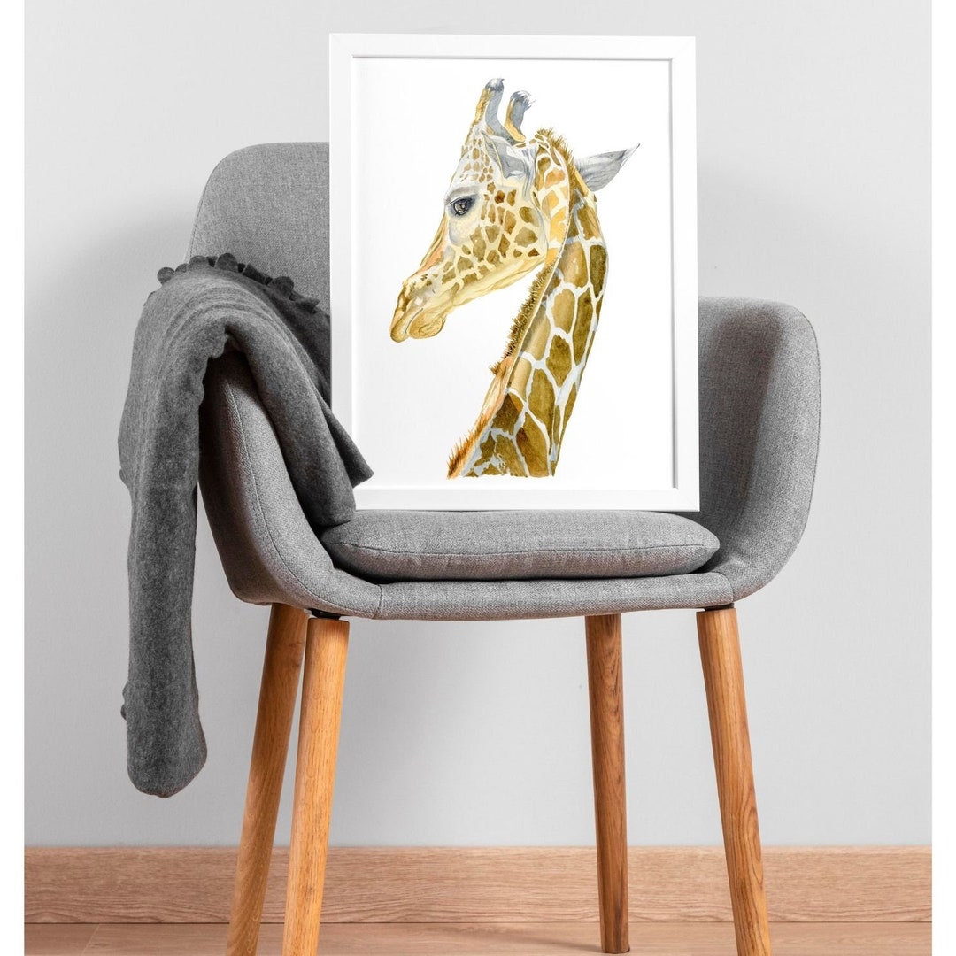 Giraffe Wall Art, Giraffe Print, Giraffe Art, Giraffe Painting, Giraffe ...