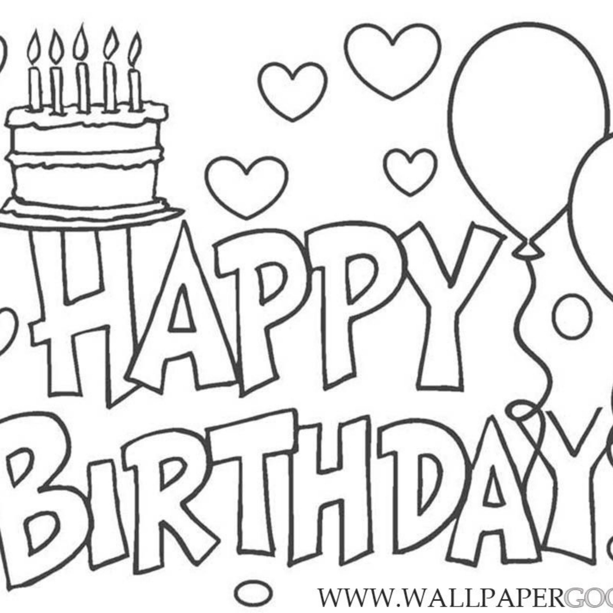 Birthday Coloring Pages EDITABLE! - Etsy