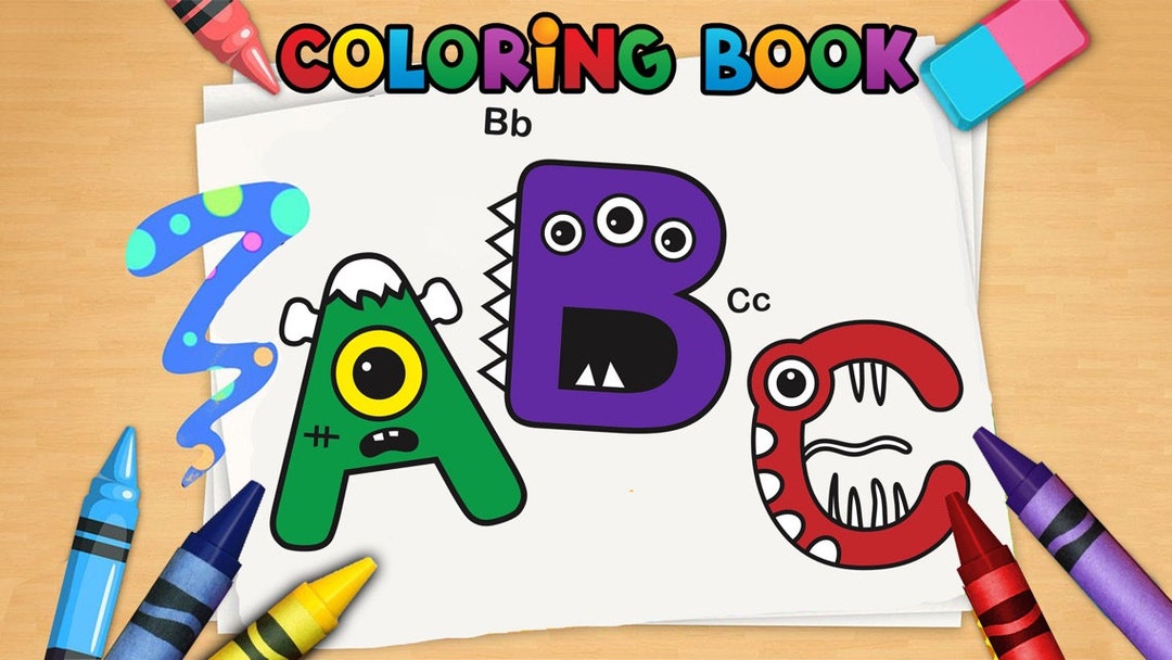 Alphabet Monster Coloring Book - Etsy