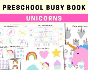 Unicorn Busy Book - Etsy