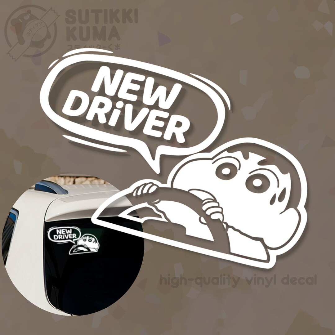 Shin Chan New Driver Decal - Crayon Shin Chan - Weatherproof Vinyl ...