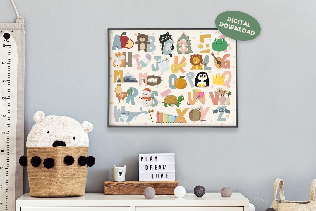 Alphabet Poster | Horizontal | ABC Poster | Original | Illustrated ...