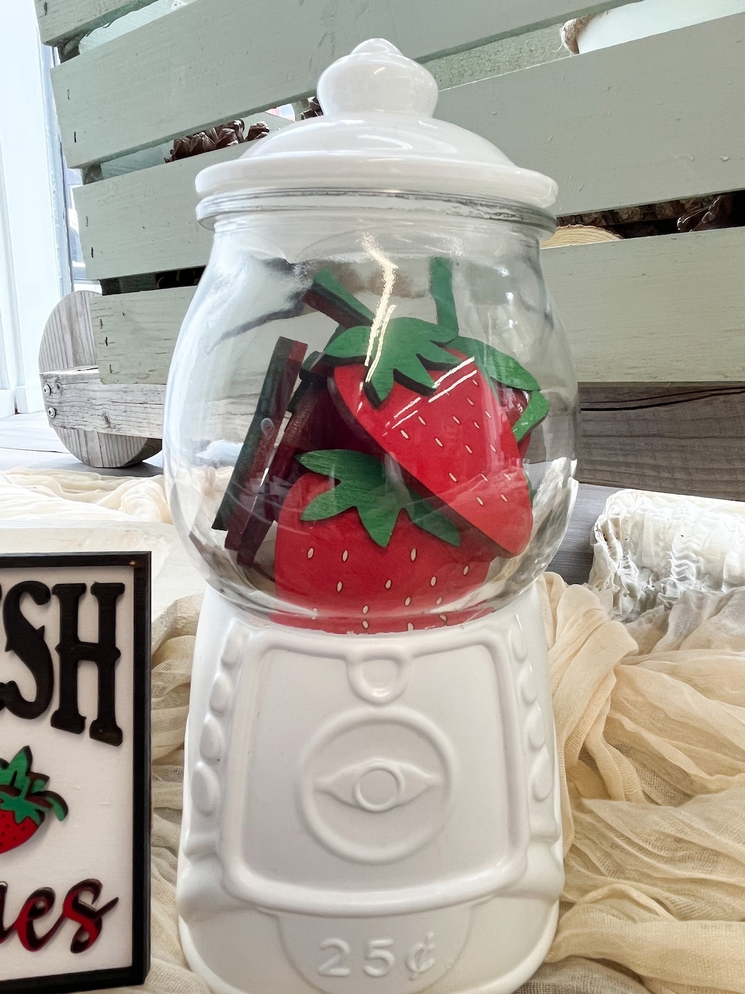 Strawberry Filler, Gumball Machine Filler, Set of 7, Summer, Fruit ...