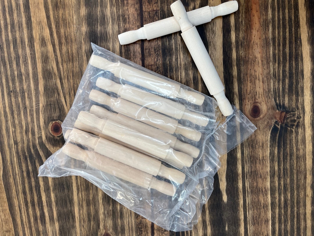 7” Mini Rolling Pin, Unfinished Wood Rolling Pin, Decorative, DIY Craft ...