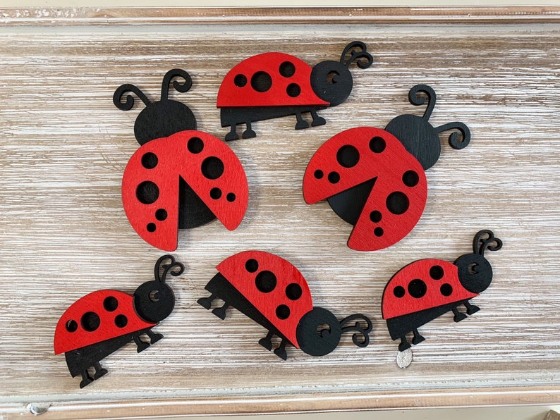 Ladybug Filler, Set of 6, Gumball Machine Filler, Vase Filler, 2 Sizes ...