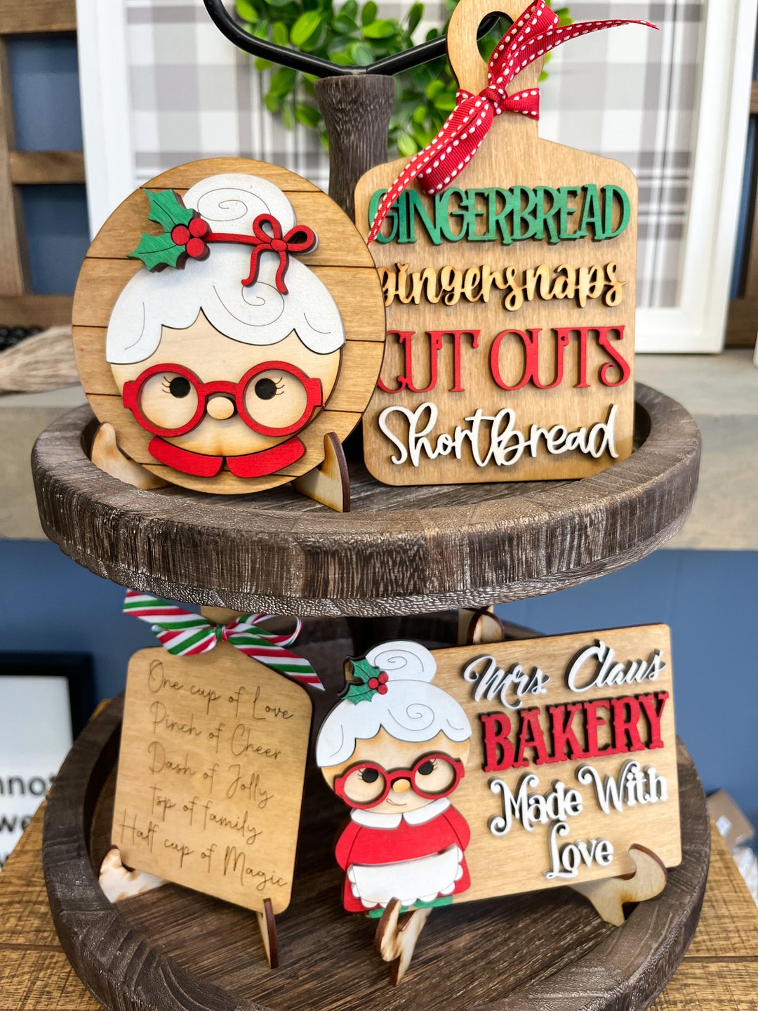 Mrs. Claus Bakery Signs, Made With Love, Gingerbread Cookies, Mini ...