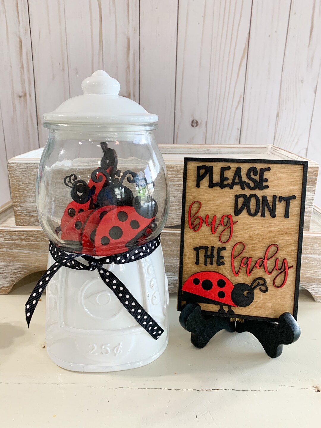 Ladybug Filler, Set of 6, Gumball Machine Filler, Vase Filler, 2 Sizes ...