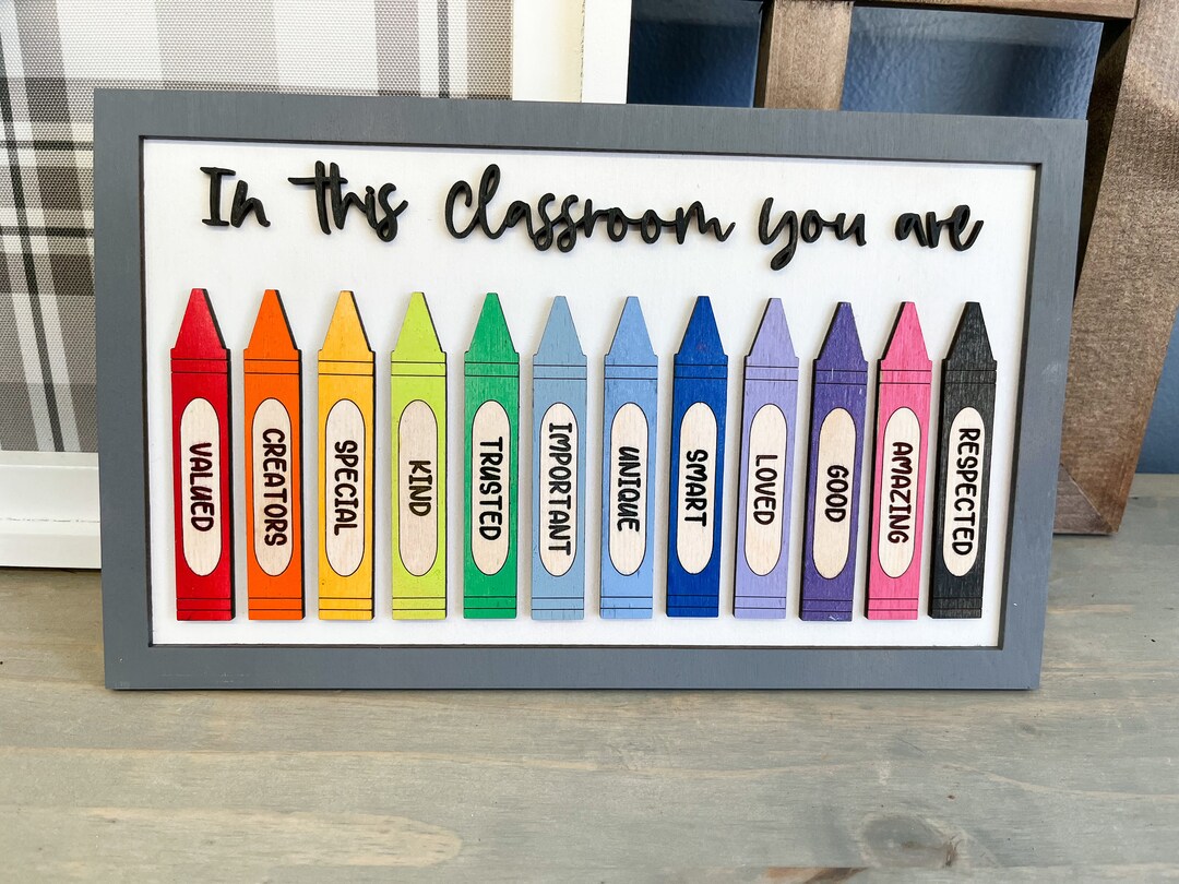 In This Classroom Sign, Teacher Gift, Teacher Appreciation, Crayons ...