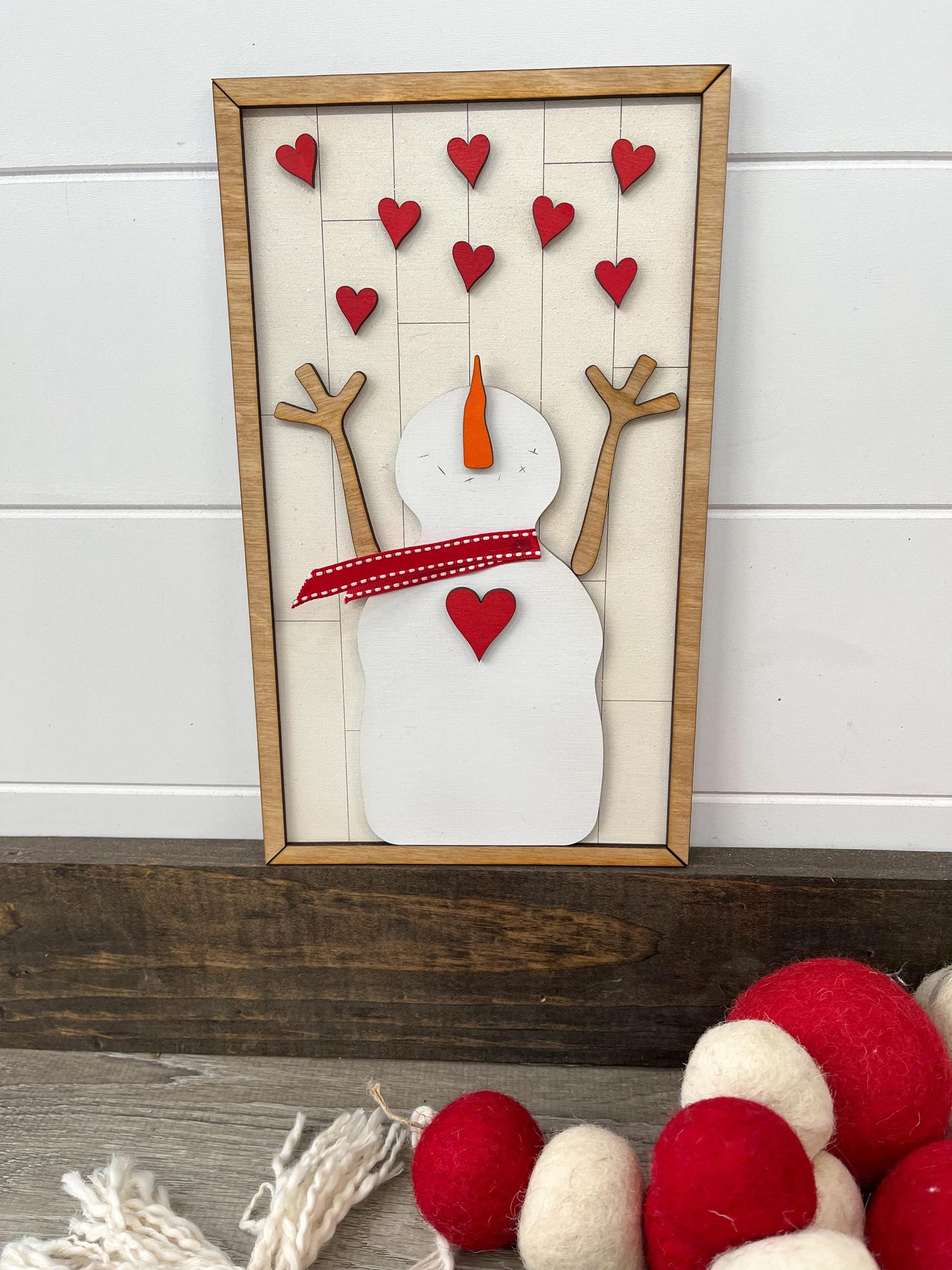 Valentines Snowman Sign, Valentines Decor, Winter, Snowman Decor - Etsy
