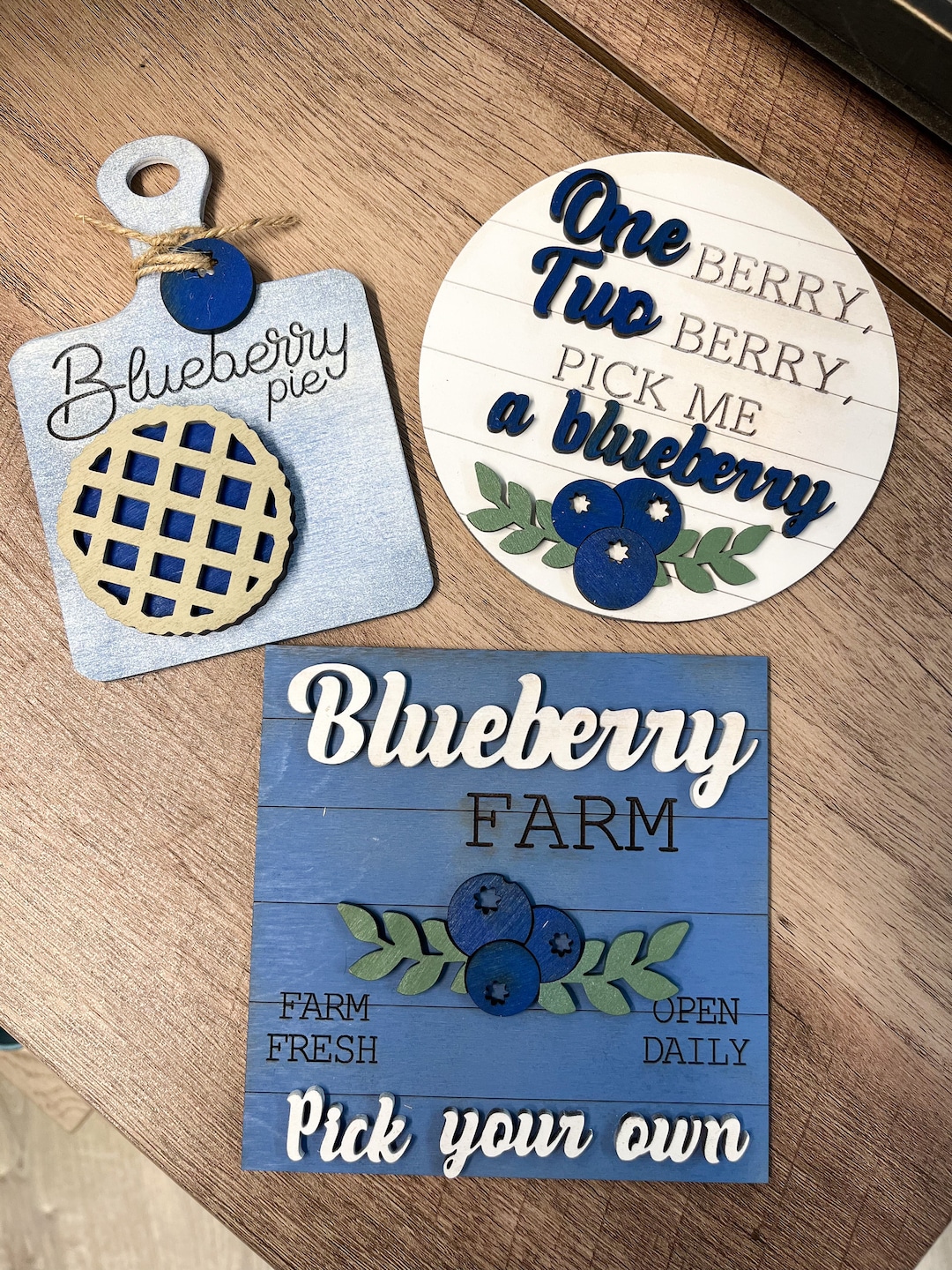 Blueberry Signs, Summer, Blueberries, Garden, Fruit, Wood Decor, Tier ...