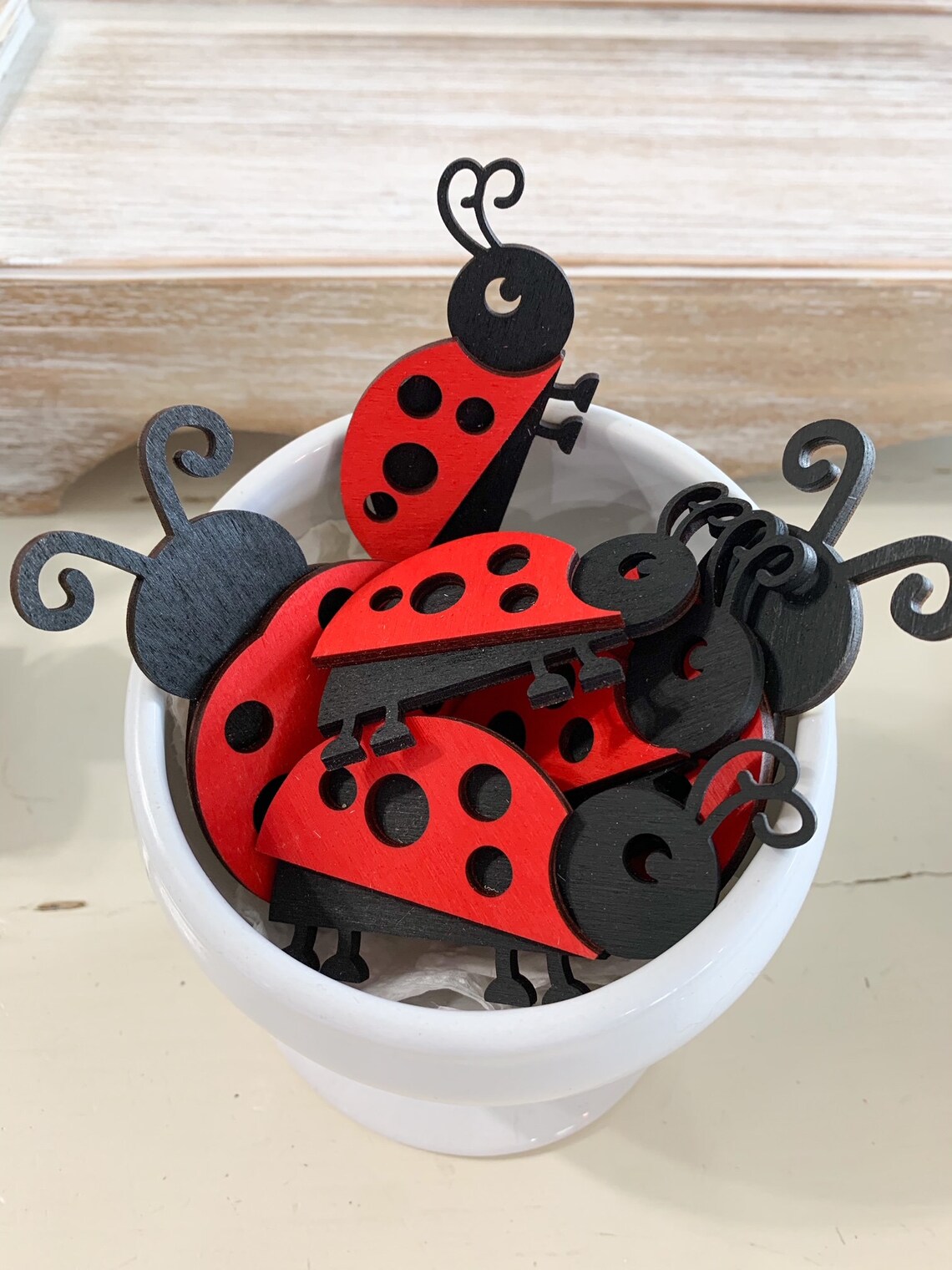 Ladybug Filler Set of 6 Gumball Machine Filler Vase Filler - Etsy
