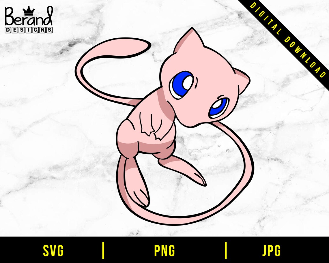 Mew Svg Mew Pokemon Cut File Mew Png Mew Pokemon Png | Etsy UK