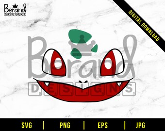 Bulbasaur Face Svg - Etsy Canada