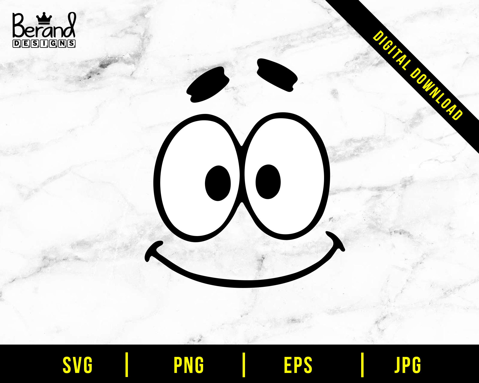 Patrick Star Layered Patrick Star SVG SpongeBob Faces Svg | Etsy