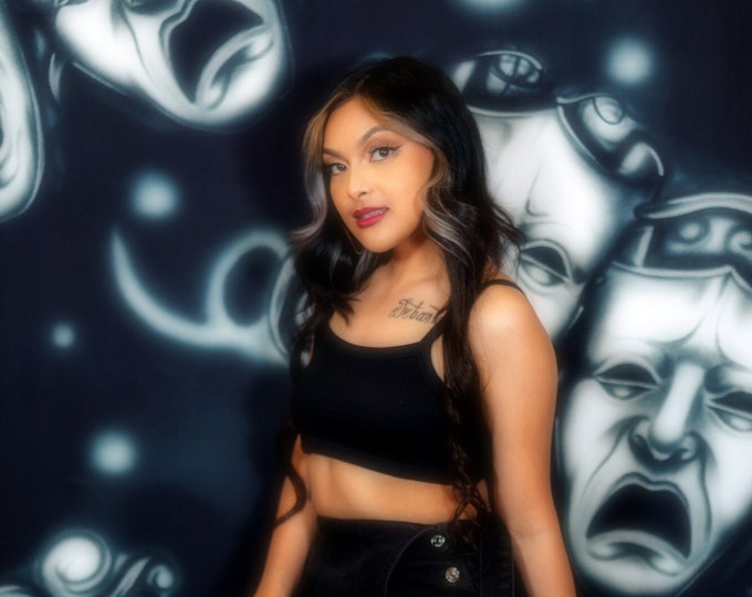 Lux Rosa 'tears of A Sad Girl' Black Tapestry - Etsy