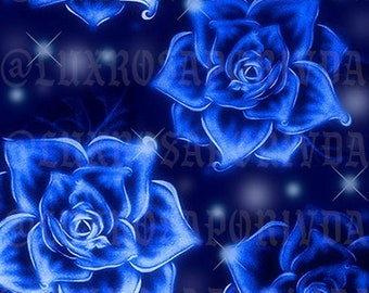 Lux Rosa 'heart of Glass' Blue Heart Airbrushed Early 2000s Glamour ...