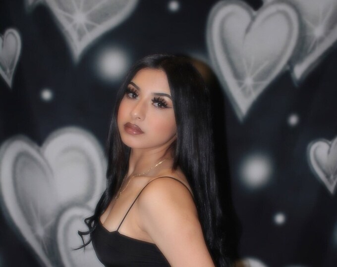 Lux Rosa 'sweethearts' Black/white Heart Airbrushed Early 2000s Glamour ...