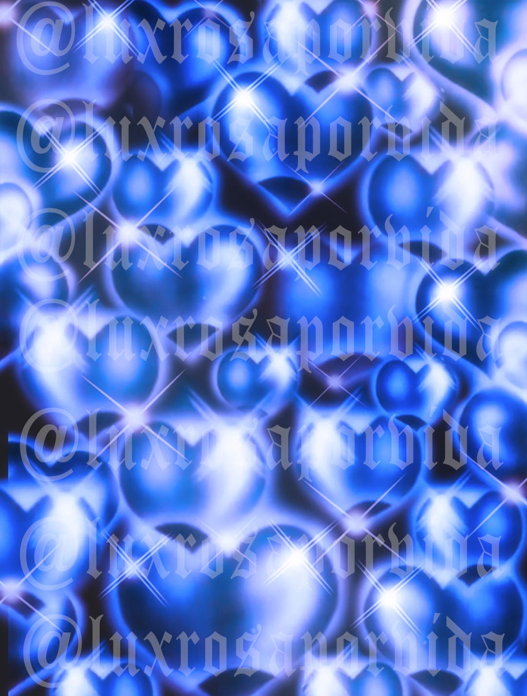 Y2K Early 2000s Backdrop Hearts & Hyna Blue Candy Paint Glamour Shots ...