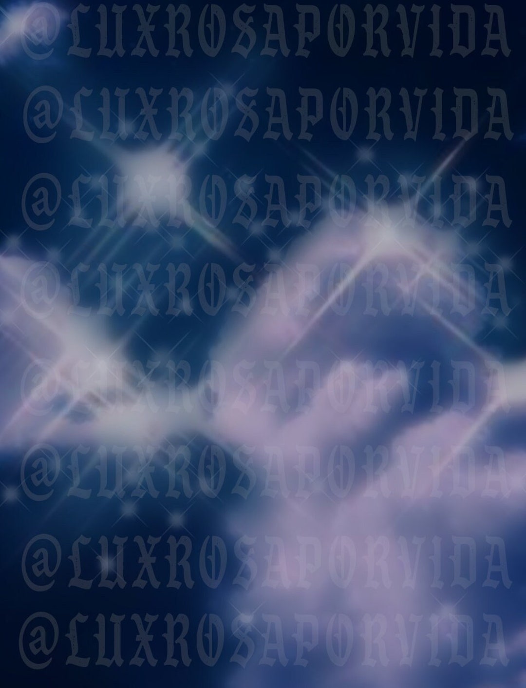 Lux Rosa 'dreaming of You' Cloud Blue Y2k Backdrop Airbrushed 2000s ...