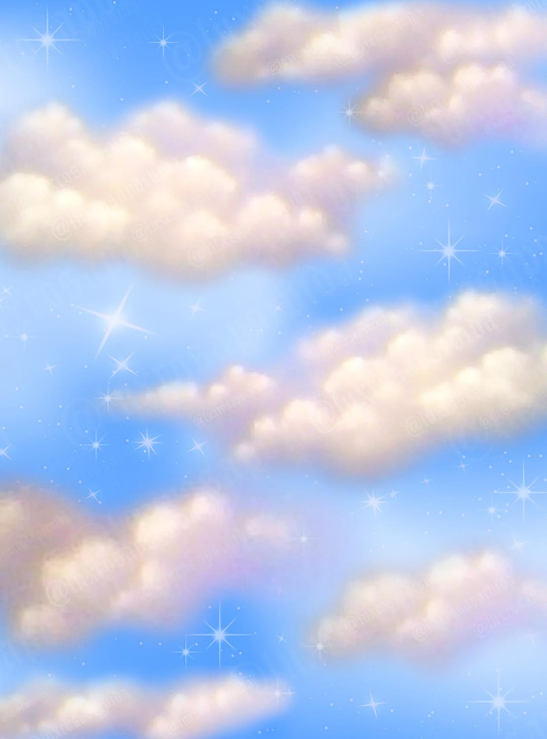 Y2K Airbrush Cloud Backdrop Dreamy Cloudy Skies Blue | Glamour Shots ...