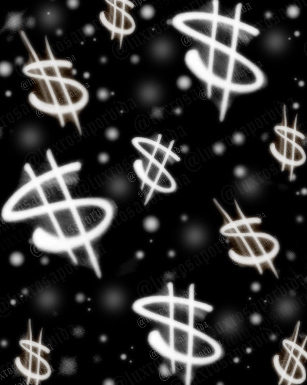Y2K Airbrush Backdrop 'money on My Mind' Black Dollar Airbrush ...