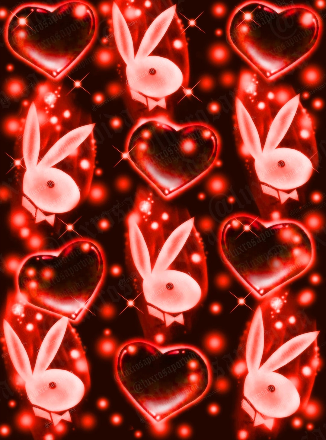 Y2K Early 2000s Airbrush Backdrop 90s Player & Heart Breaker Red ...