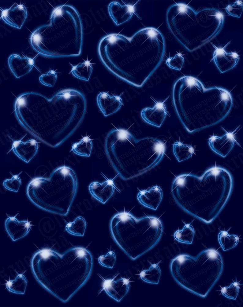 Y2K Airbrush Backdrop Heart of Glass Blue | Glamour Shots Photo ...