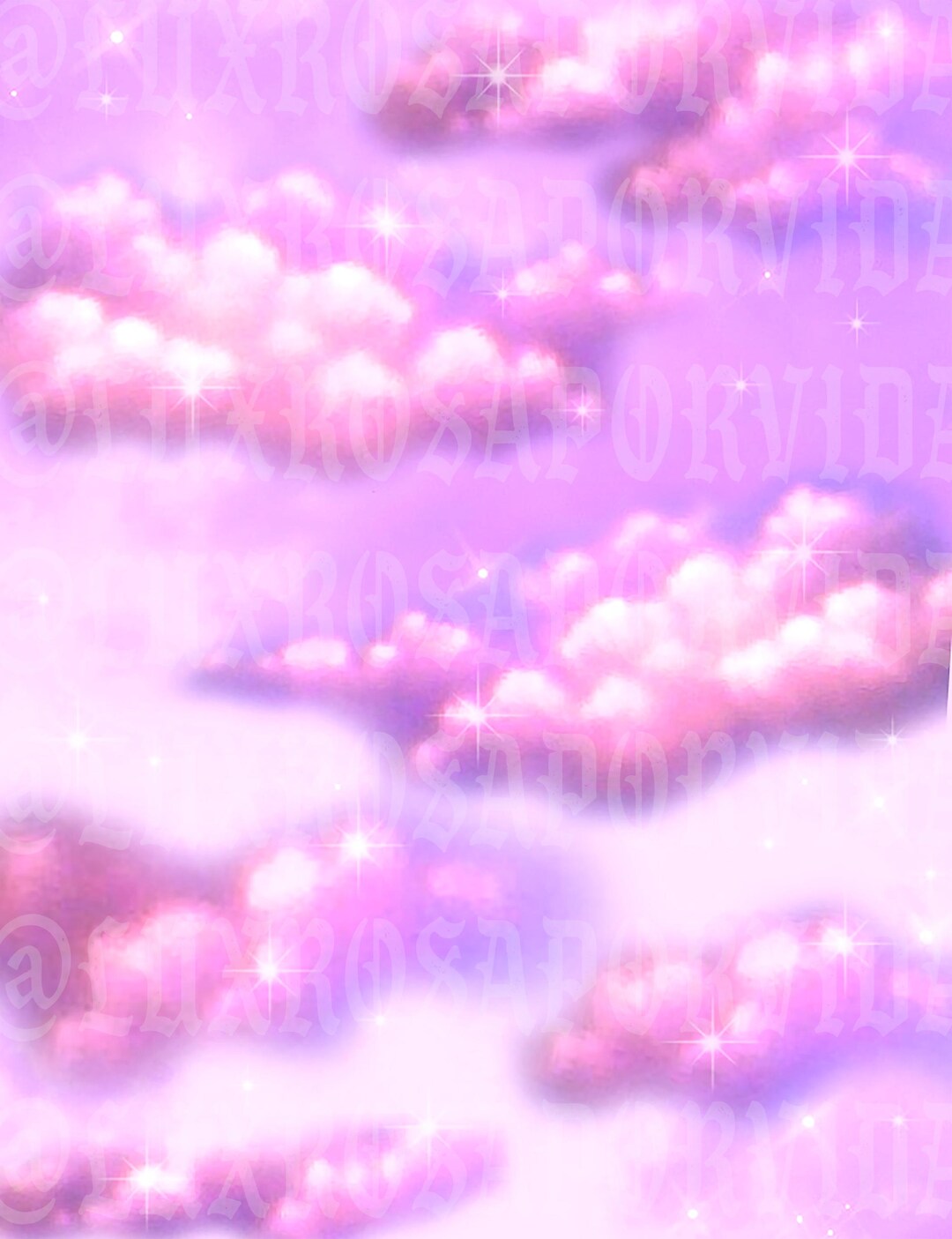 Lux Rosa 'sweet Fantasy Skies' Clouds Pink Y2k Backdrop Airbrushed ...