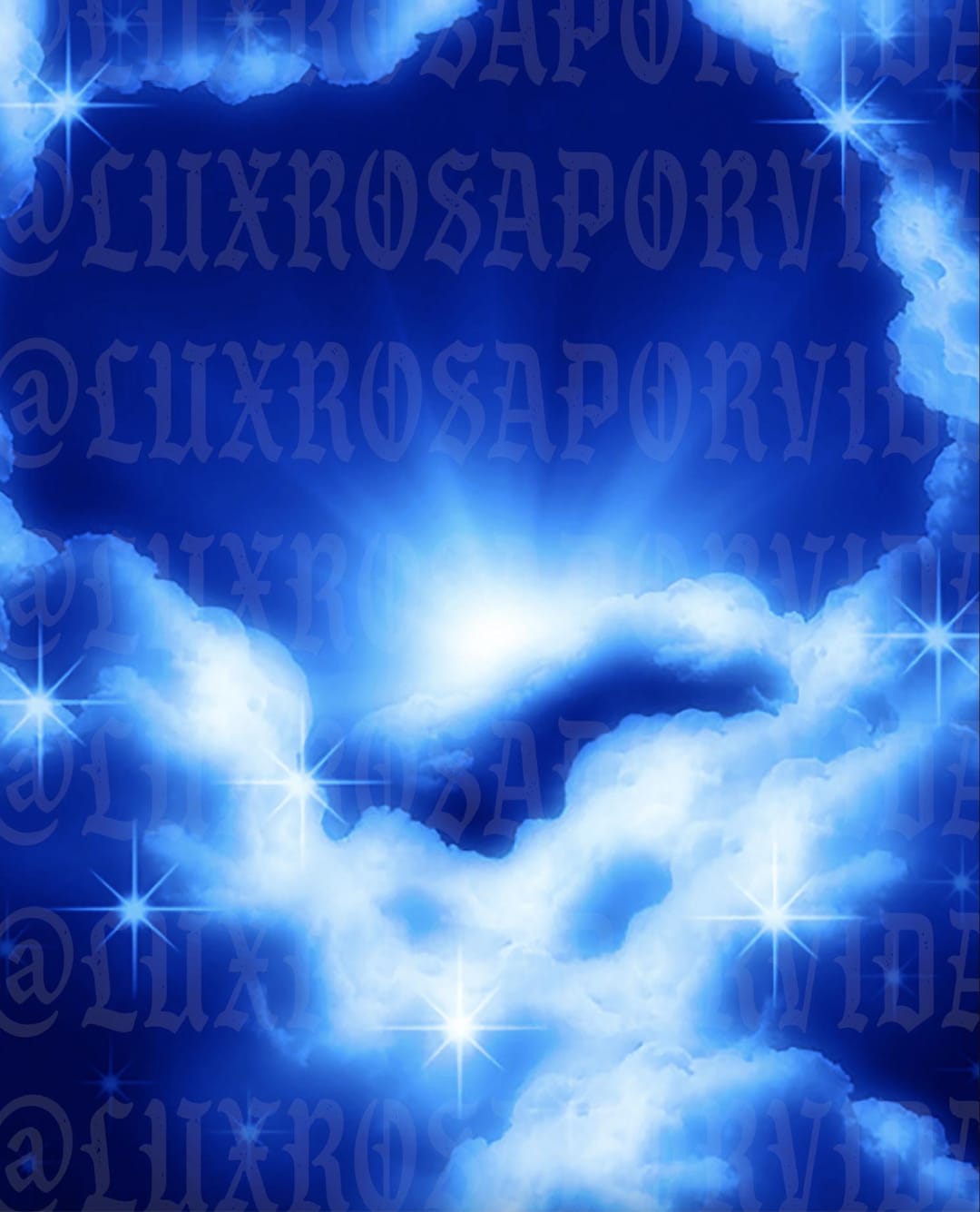 Lux Rosa 'up in the Sky' Deep Blue Cloud Y2k Backdrop Airbrushed 2000s Glamour Shots Photography ...