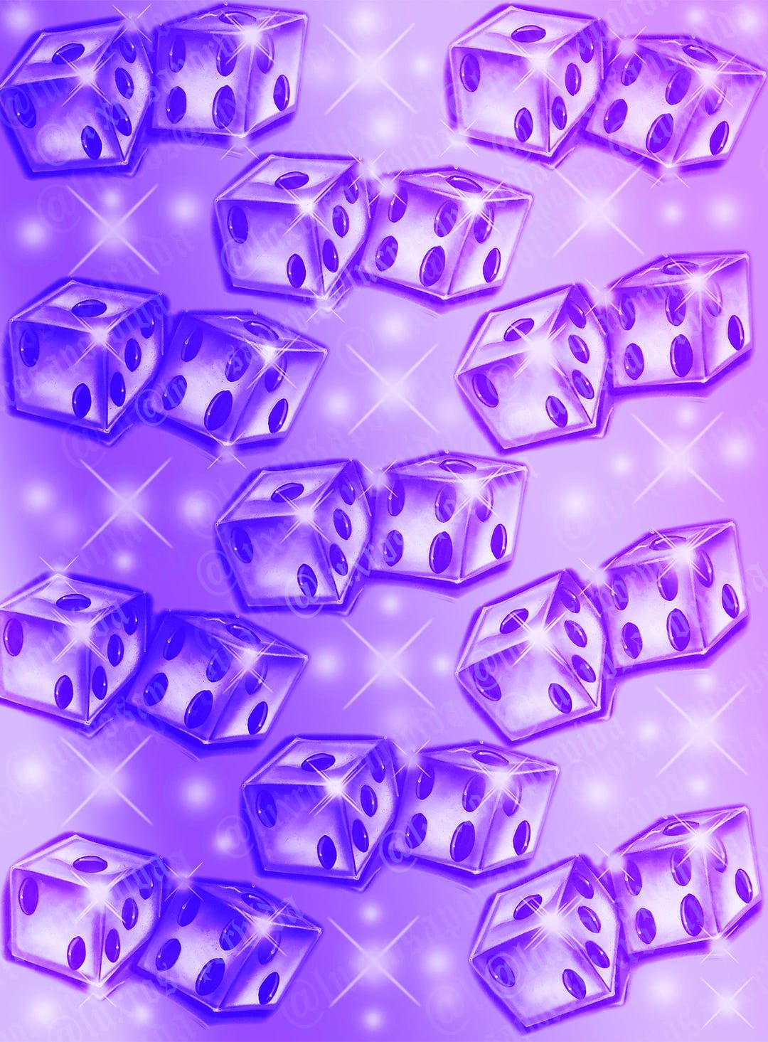 Y2K Airbrush Dice Backdrop 'lucky Lavender' | Glamour Shots Background ...