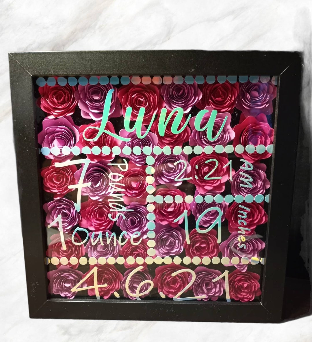 Birth Announcement Shadow Box - Etsy