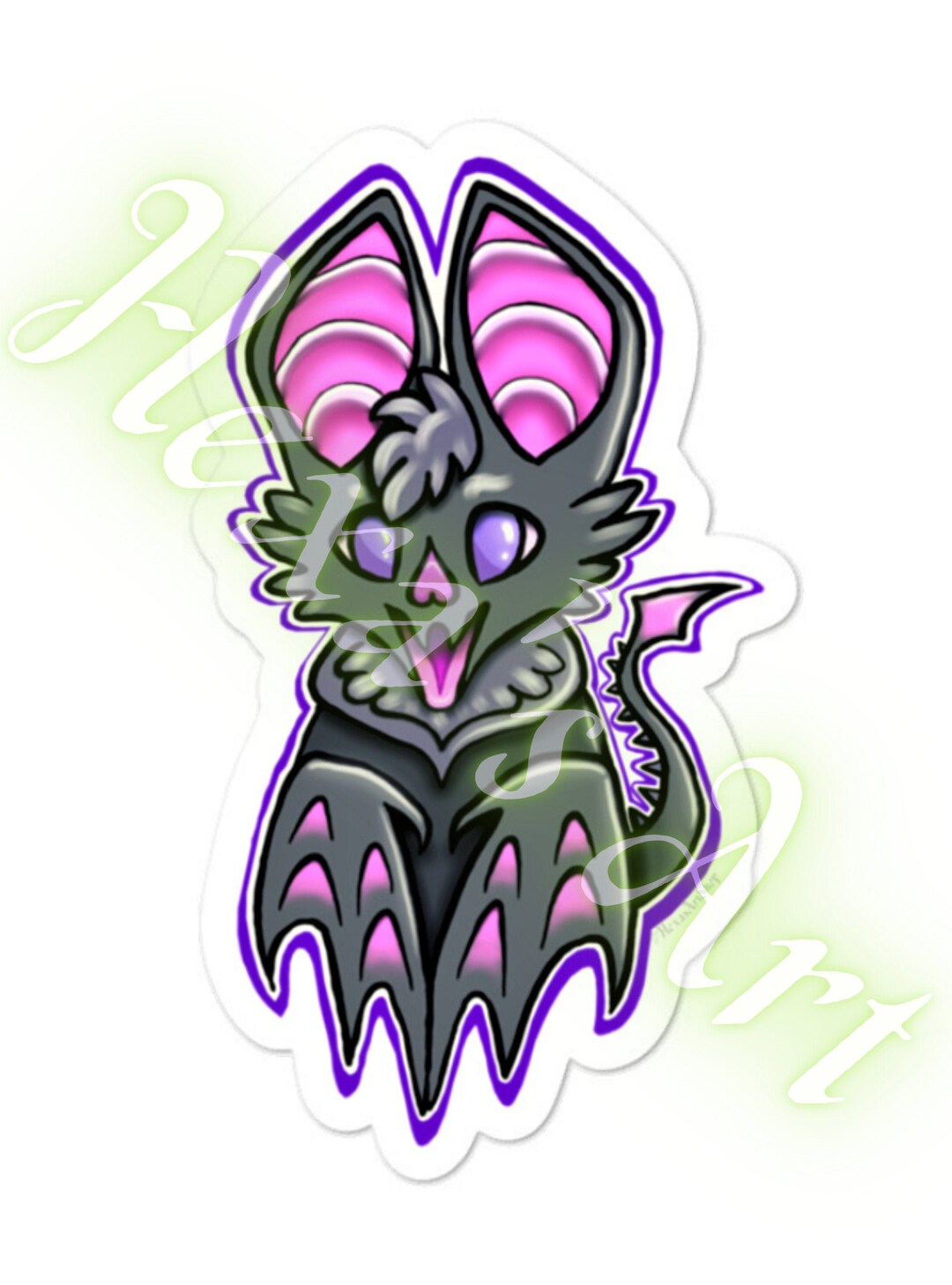 Dragon Bat Sticker and Digital Print - Etsy